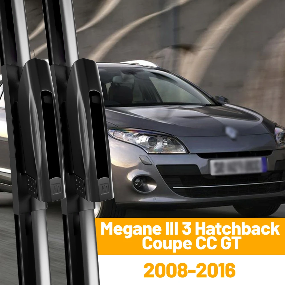 For Renault Megane III 3 Coupe CC GT Front Wiper Blades 2008-2016 2013 ...