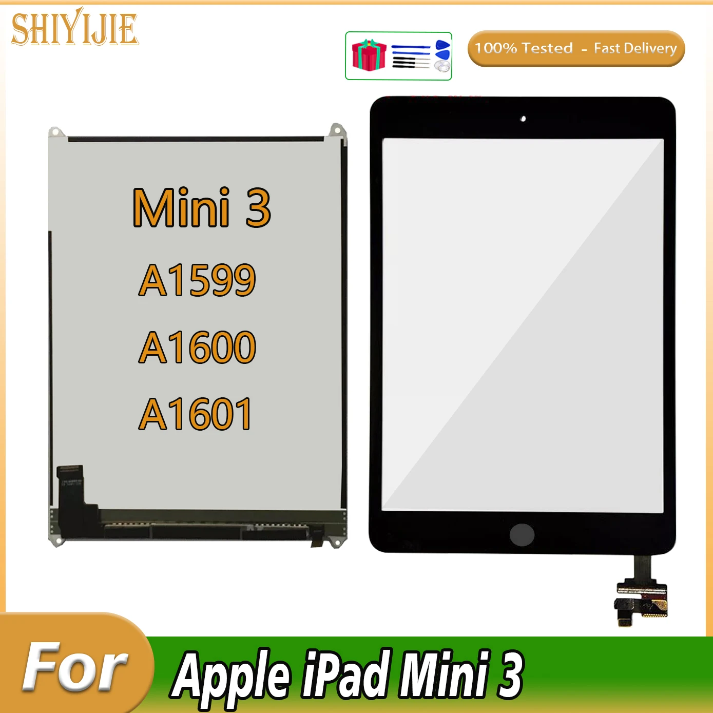 LCD-and-Touch-Screen-Display-For-APPLE-iPad-Mini-3-Mini3-A1599-A1600 ...