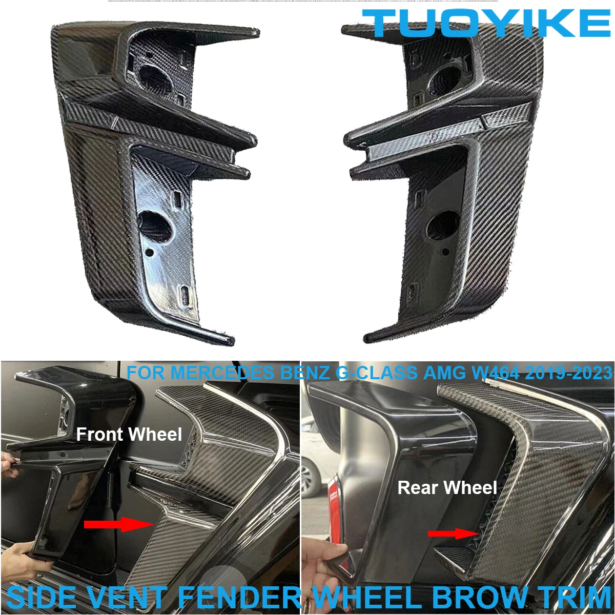Car-Real-Carbon-Fiber-Side-Vent-Fender-Wheel-Brow-Decoration-Trim-Cover ...