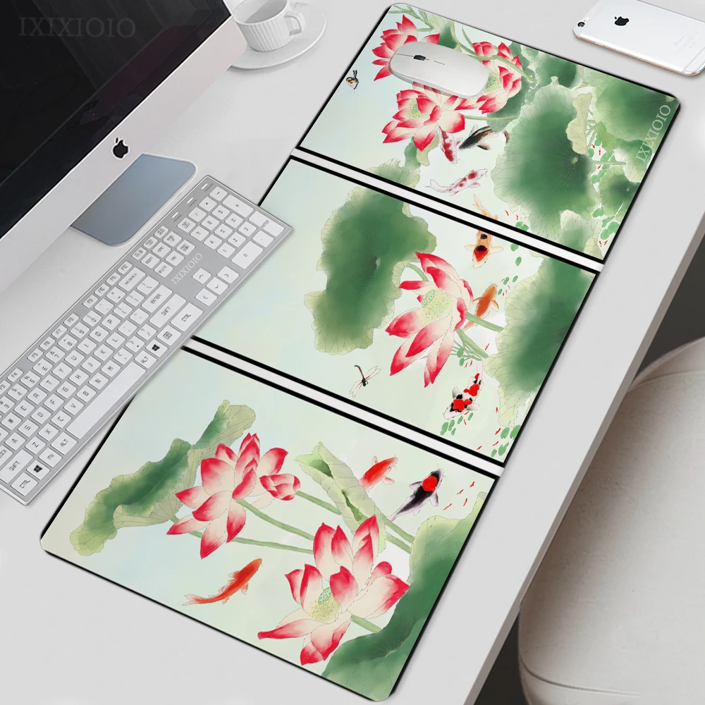 Mouse-Pad-Gamer-Chinese-Style-Summer-Flower-XL-New-Mousepad-XXL-Desk ...