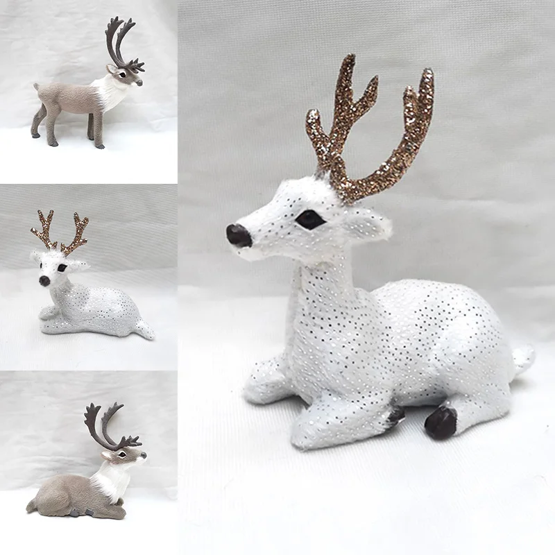 Artificial-Christmas-Sika-Deer-Elk-Fairy-Animal-Statue-Home-Simulation ...
