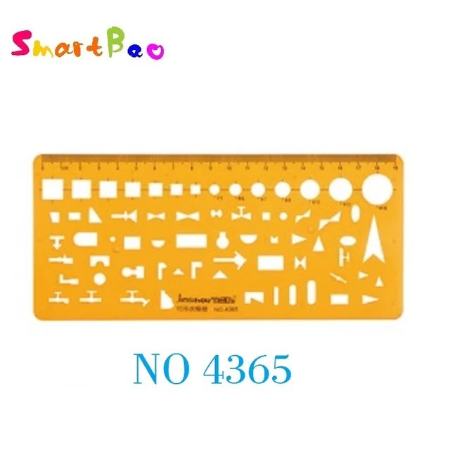 Plastic Drawing Template Ruler Kit Building Geometric Drawing Ruler for ...