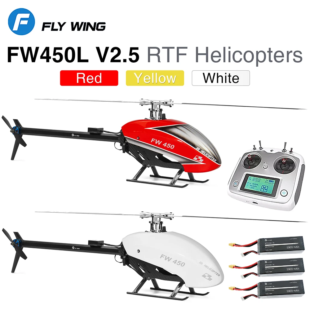 Fly Wing FW450L V2.5 RC Helicopters for Adults Remote Control RTF FBL ...
