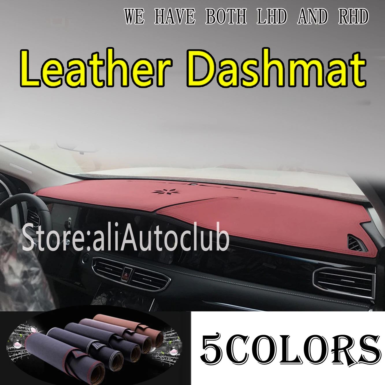 Leather-Dashmat-Dashboard-Cover-Pad-Dash-Mat-Car-Accessory-Sunshade-for ...