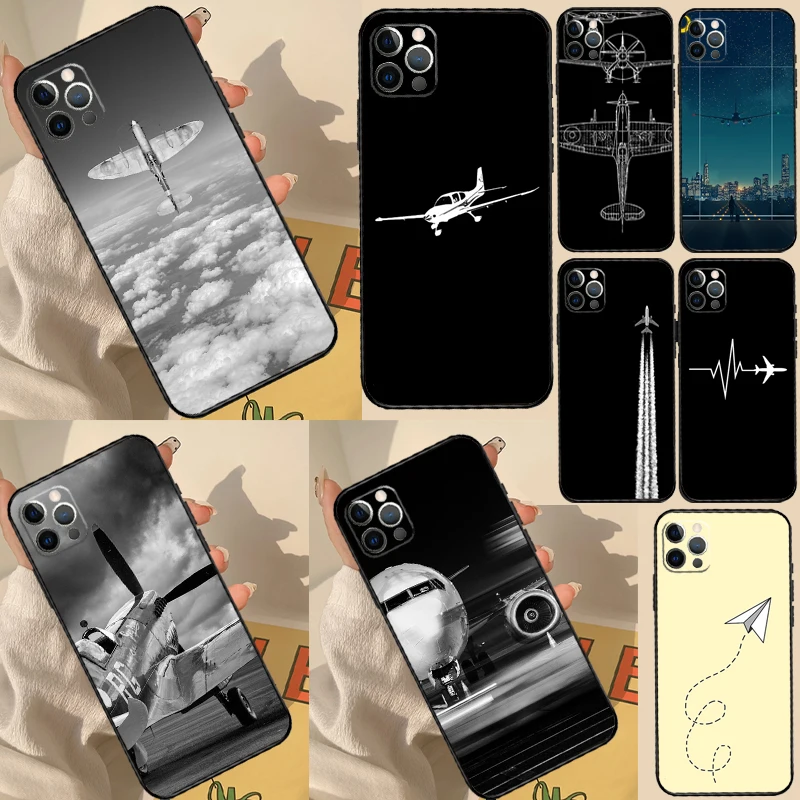 Airplane-Aircraft-Case-For-iPhone-11-12-13-14-15-Pro-Max-Cover-For ...