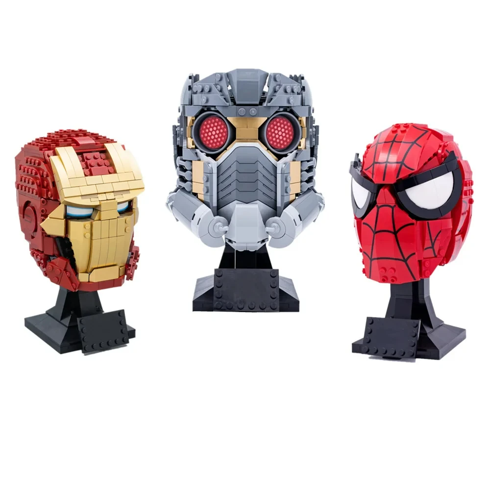 Miniso-Marvel-Star-Lord-Spiderman-m-scara-Ironman-casco-h-roes ...