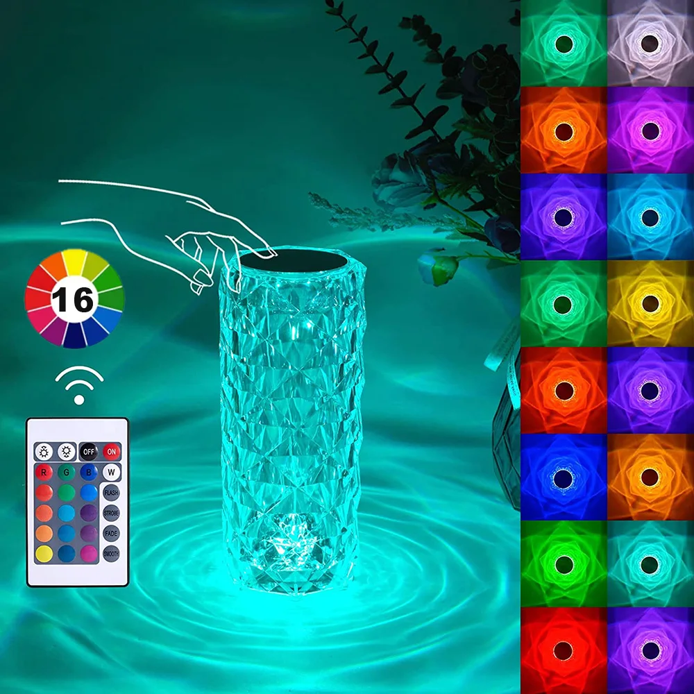 3-16-cores-de-cristal-rosa-l-mpada-mesa-led-rosa-luz-decora-o-controle ...