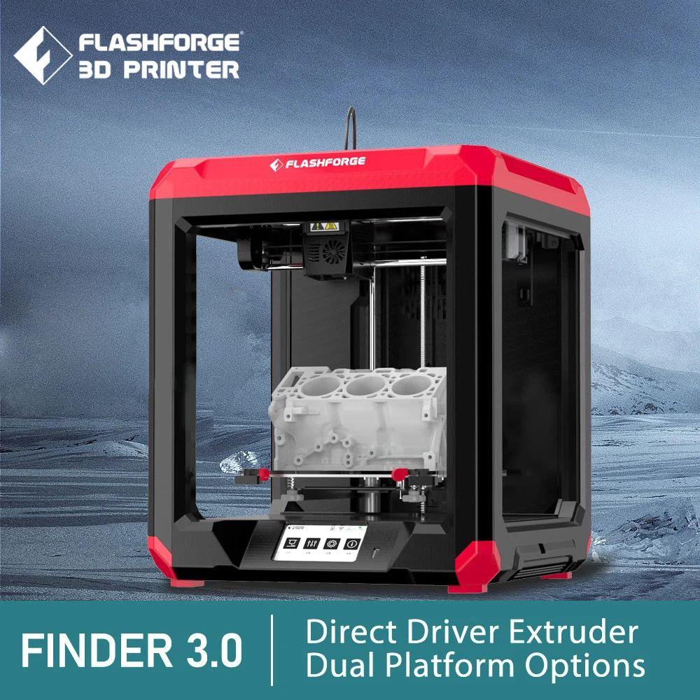 Flashforge 3D Printer Finder 3, Direct Driver Extruder, Max Temp 260 ...