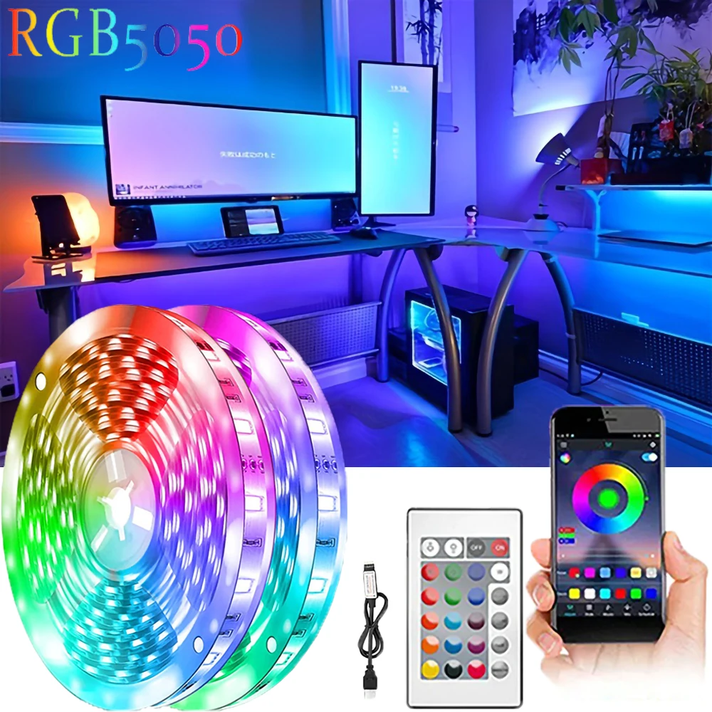 20-m-RGB-5050-LED-TV-backlight-LED-TV-backpanel-Decorative-lights-with ...