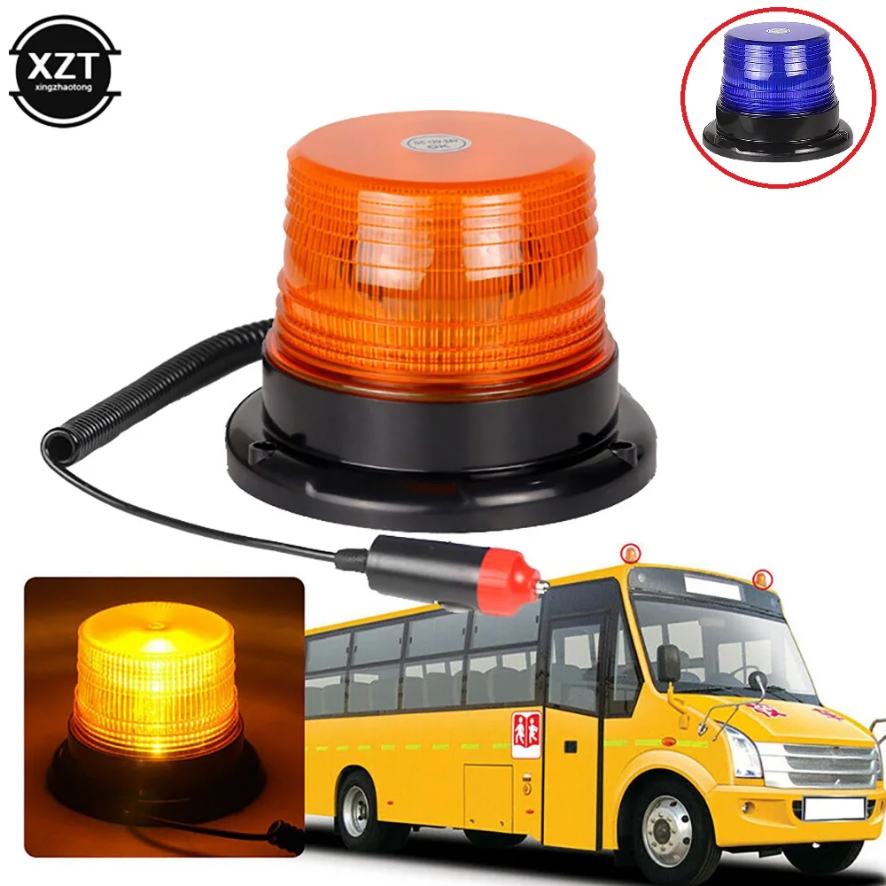 Red-Blue-Amber-12V-24V-Magnetic-Mounted-Vehicle-Car-LED-Strobe-Warning ...
