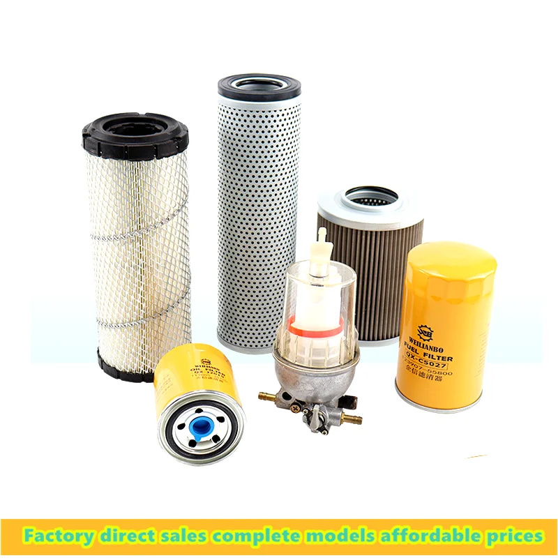 For-Sany-SY35U-micro-excavator-oil-filter-diesel-filter-air-filter ...