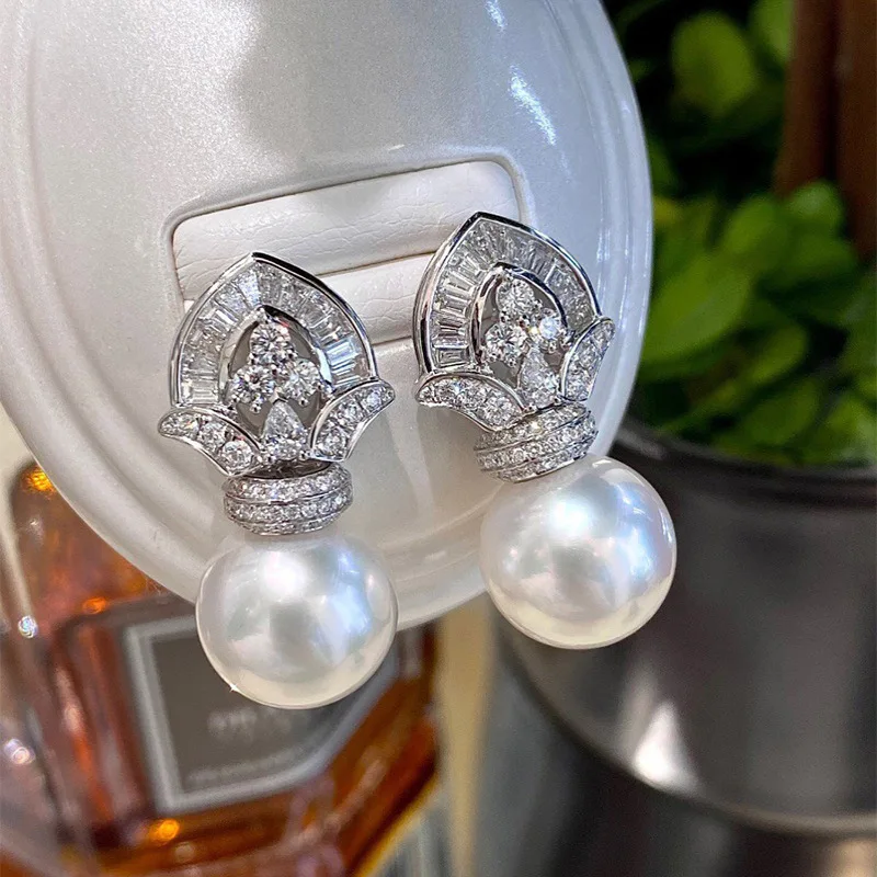 Radiant Cut 4ct Moissanite Diamond Dangle Earring Real 925 sterling ...