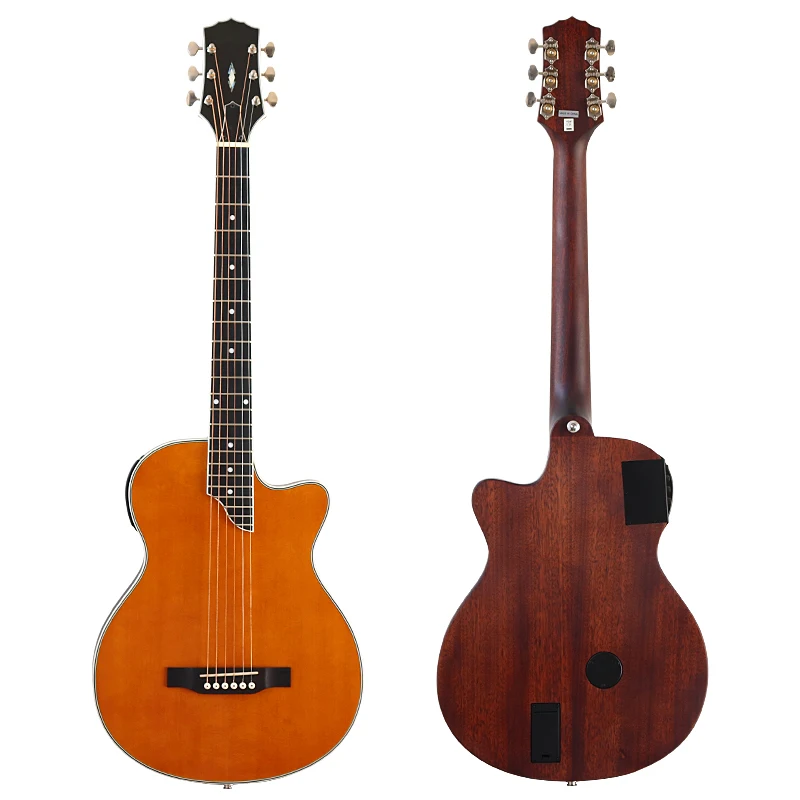39-inch-Solid-Spruce-wood-acoustic-guitar-high-gloss-finish-6-string ...