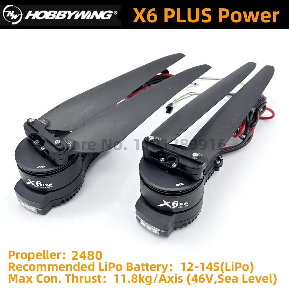 NEW Hobbywing X6 Plus Motor Power System Combo with 24inch 2480 ...