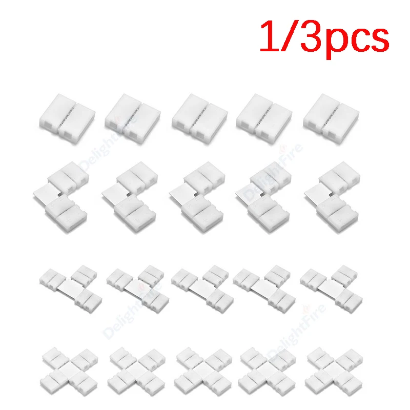 2/4/5pin L/T/X Shape Connector LED Strip Free Soldering Led Connector ...