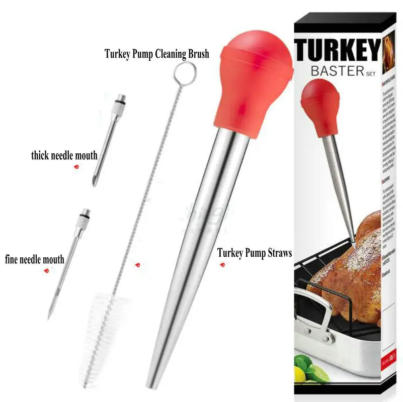 Stainless-steel-Turkey-needle-seasoning-syringe-tool-barbecue-seasoning ...