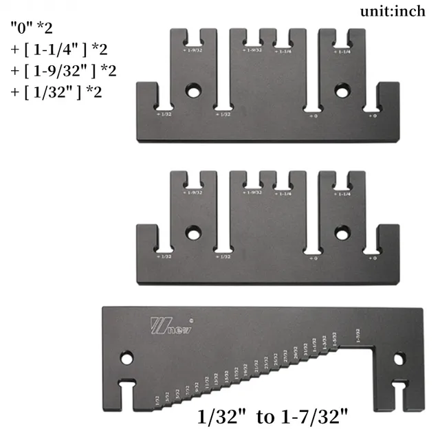 Metric & Inch Step Depth Gauge for Router and Table Saw,Aluminum Height ...