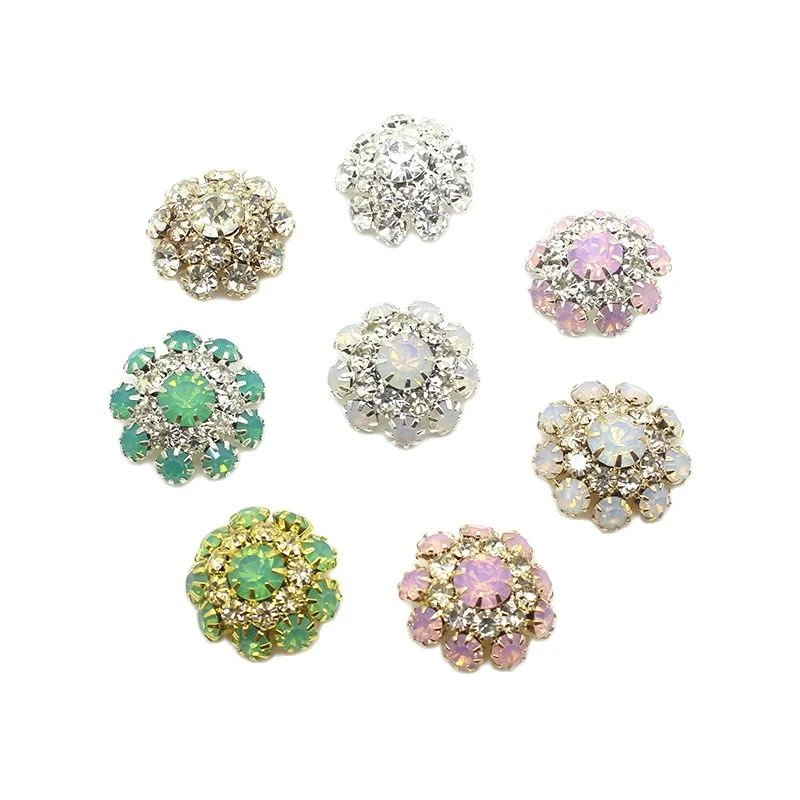 New 20mm Rhinestones Buttons For Clothing 5pcs/lot Beautiful Mix Color ...