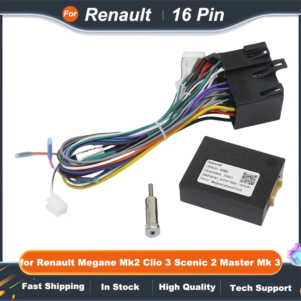 Wiring Harness Adapter CAN Bus Decoder for Renault Megane Mk2 Clio 3 ...