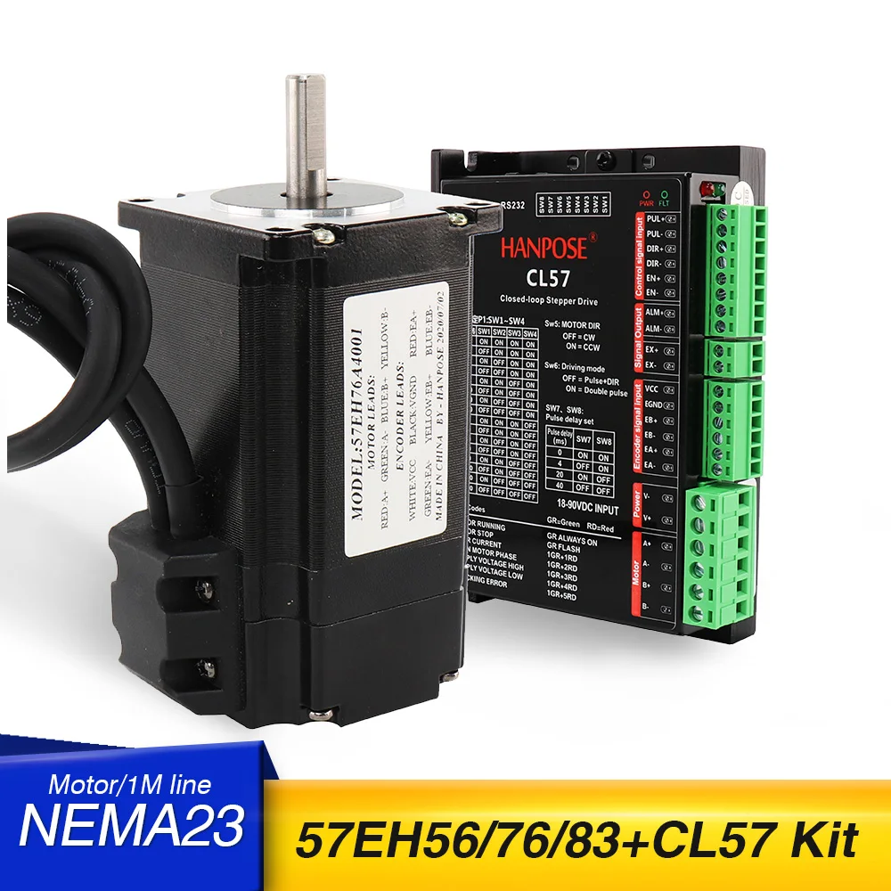 57CME22-57EH76A4001-Hybrid-Step-servo-CL57-Driver-Nema23-Closed-Loop-4A ...