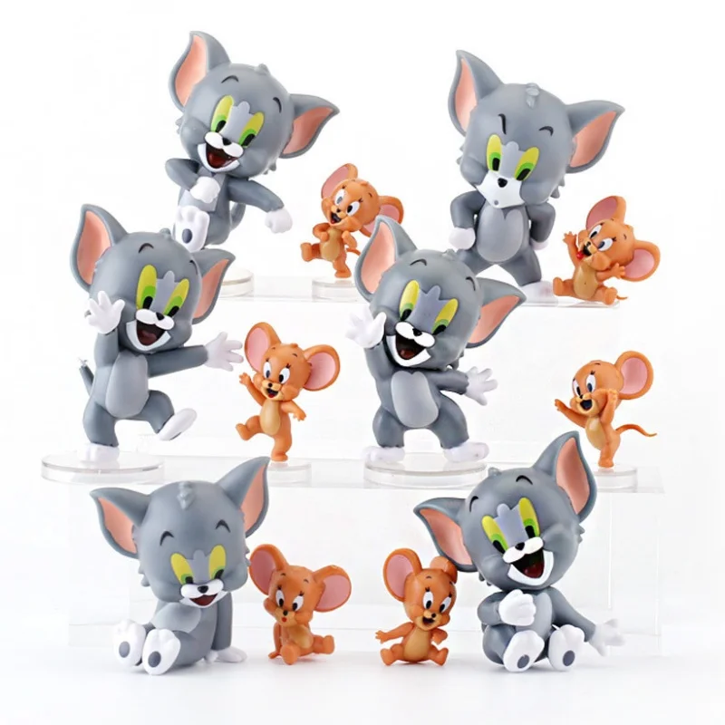 12Pcs-Tom-Jerry-Mini-Figure-Anime-Cartoon-Cake-Ornament-Cute-Cat-with ...