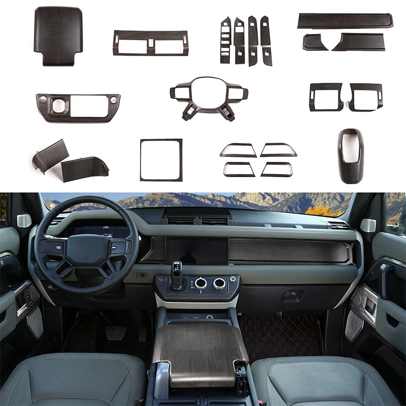ABS-Oak-Wood-Interior-Kit-For-Land-Rover-Defender-110-2020-2021-Car ...
