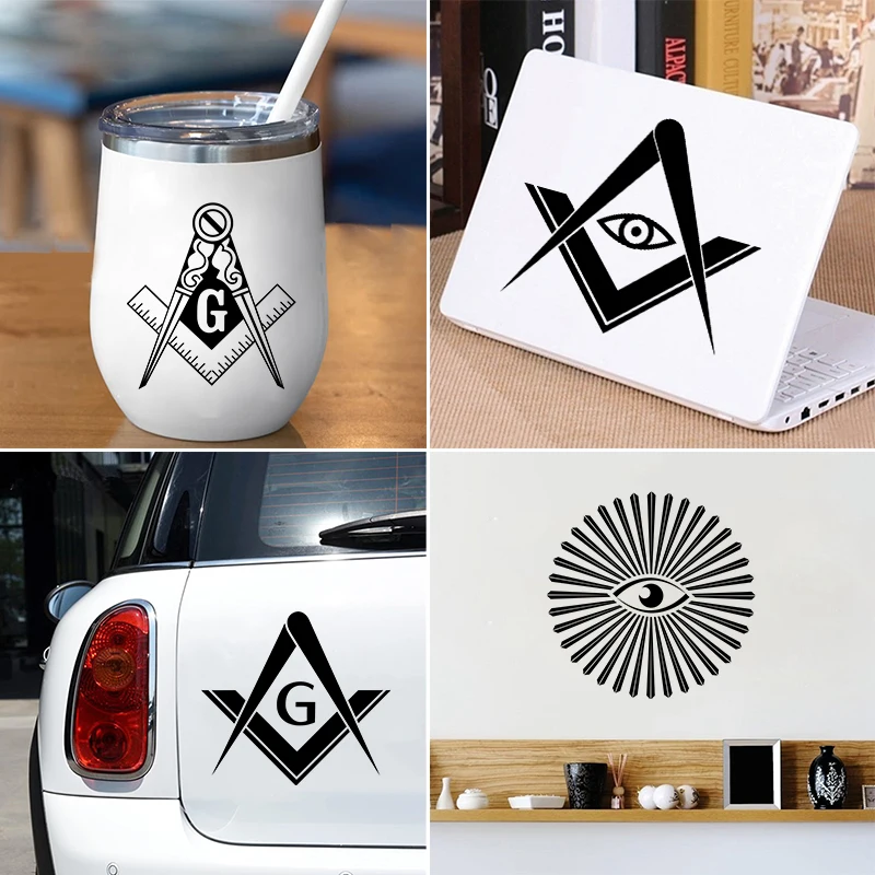 Freemason-Decals-For-Water-Bottle-Mug-Stickers-Square-and-Compass ...