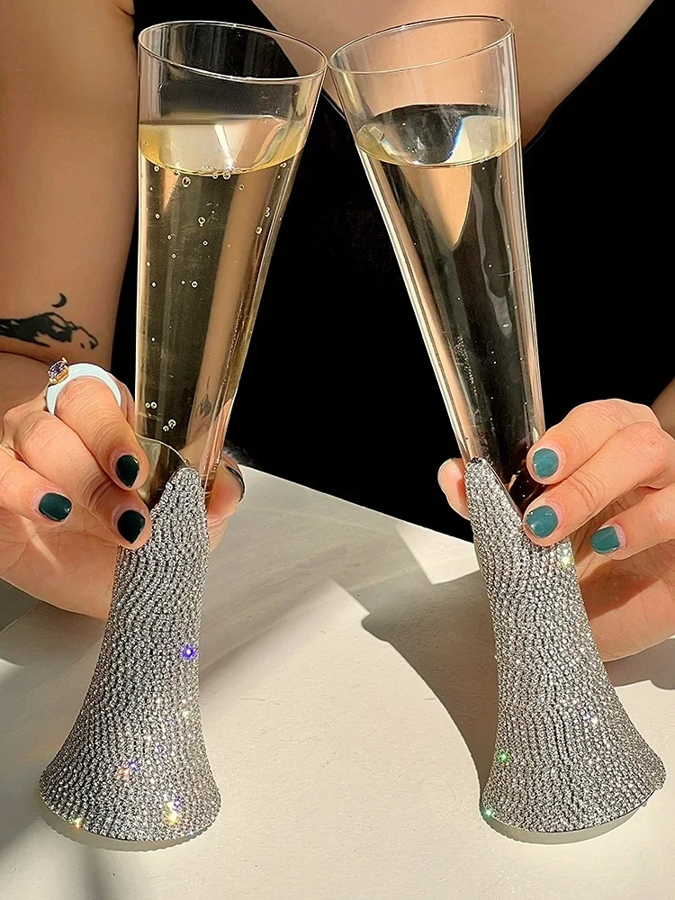 Diamond-Women-s-Champagne-mug-Set-with-Diamond-Crystal-Glass-High-Leg ...