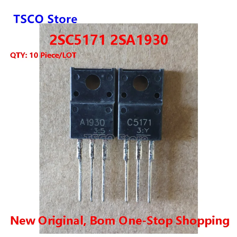 Tubo de par de Audio original, nuevo, 2SC5171 2SA1930 C5171 A1930 ...