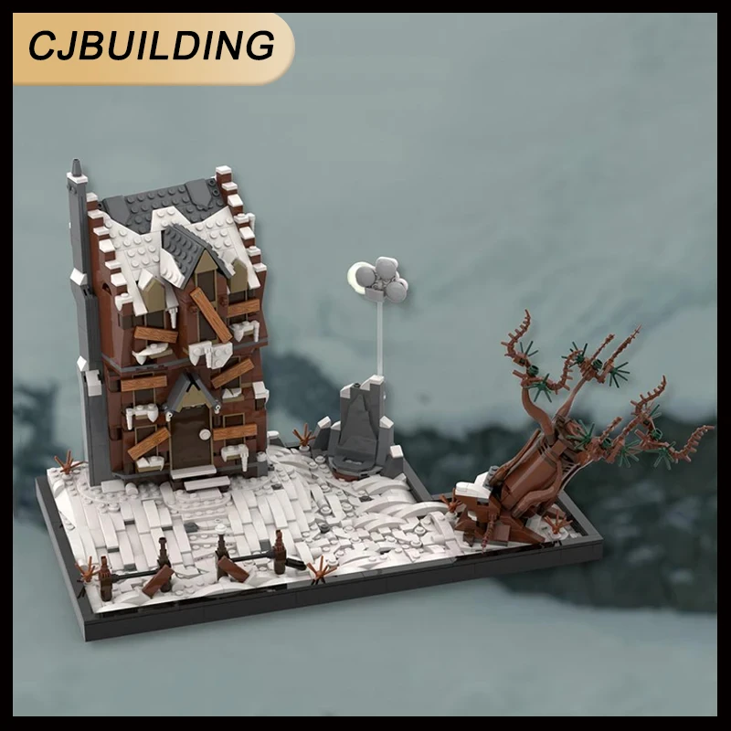 MOC Classic Movie Scene Shrieking Shack Scenery Building Block Castle ...
