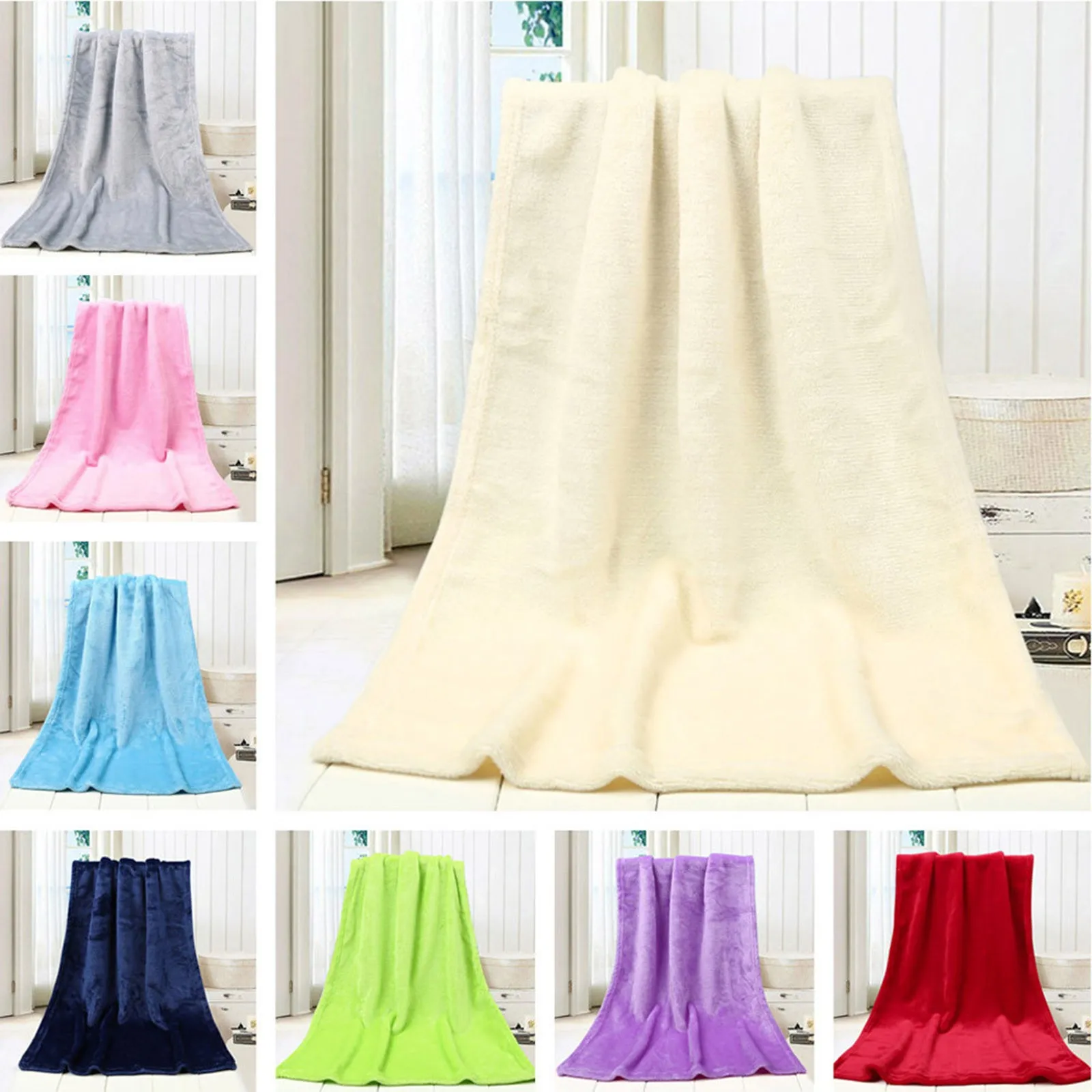 Solid-Soft-Throw-Flannel-Blanket-Warm-Fleece-Blanket-Small-Blankets ...