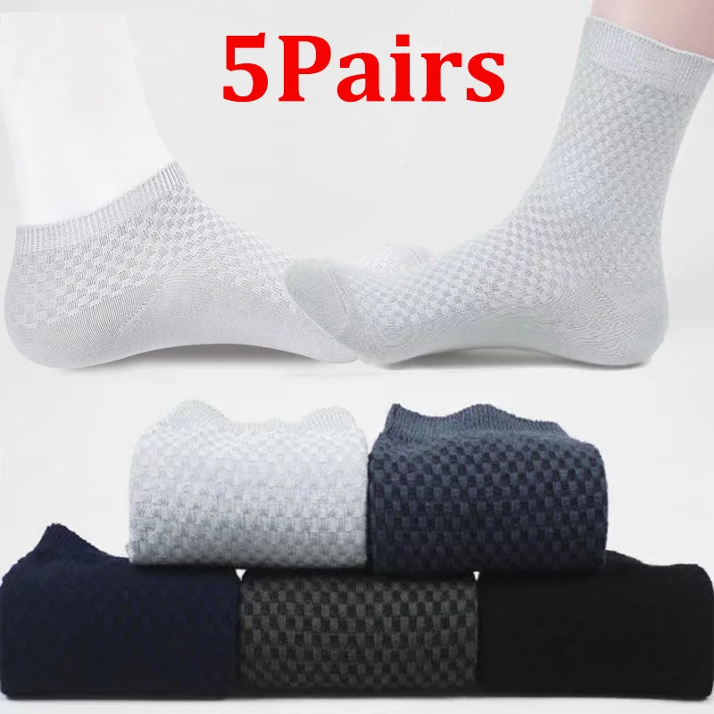 Bamboo-Fiber-Socks-Men-Deodorant-Sock-Middle-Short-Tube-Sock-Solid-Breathable-Long-Socks-Spring ...
