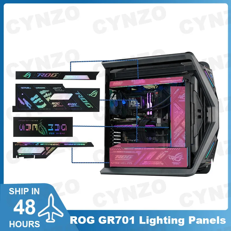 MOD-Lighting-Panels-for-Asus-GR701-HYPERION-Case-MOD-ARGB-ROG-Gamer ...