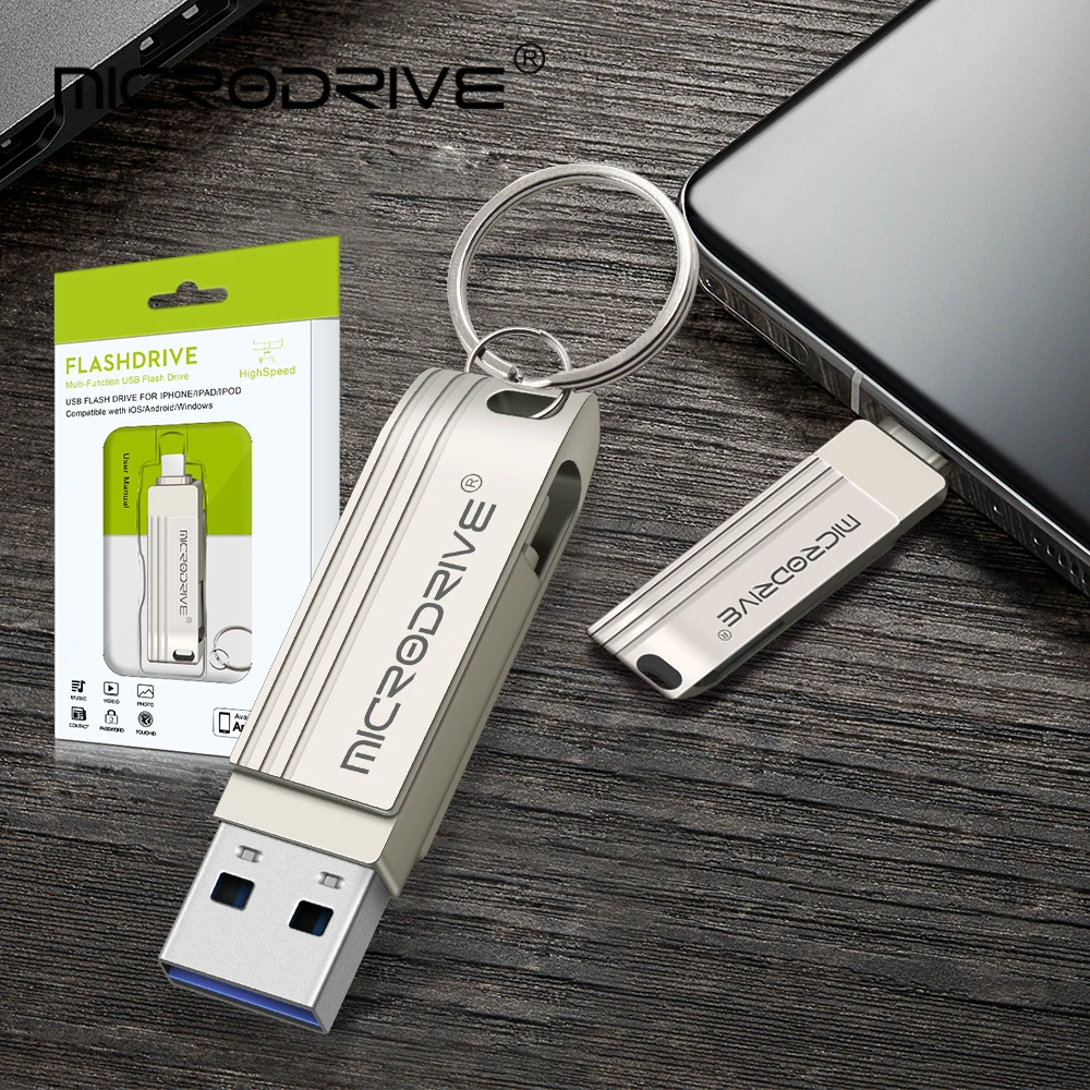 2-in-1-OTG-USB3-0-to-Lightning-phone-Flash-Pen-Drive-Metal-Memory-Stick ...