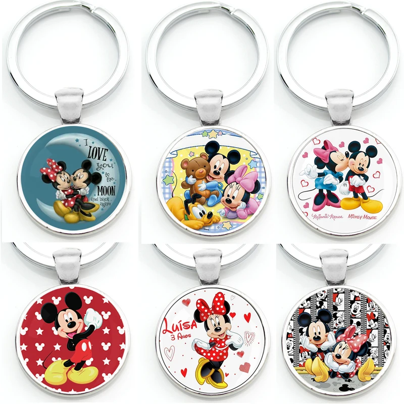 Key Chain Key Ring Minnie Kawaii Disney Cartoon Mickey Mouse Love Anime ...