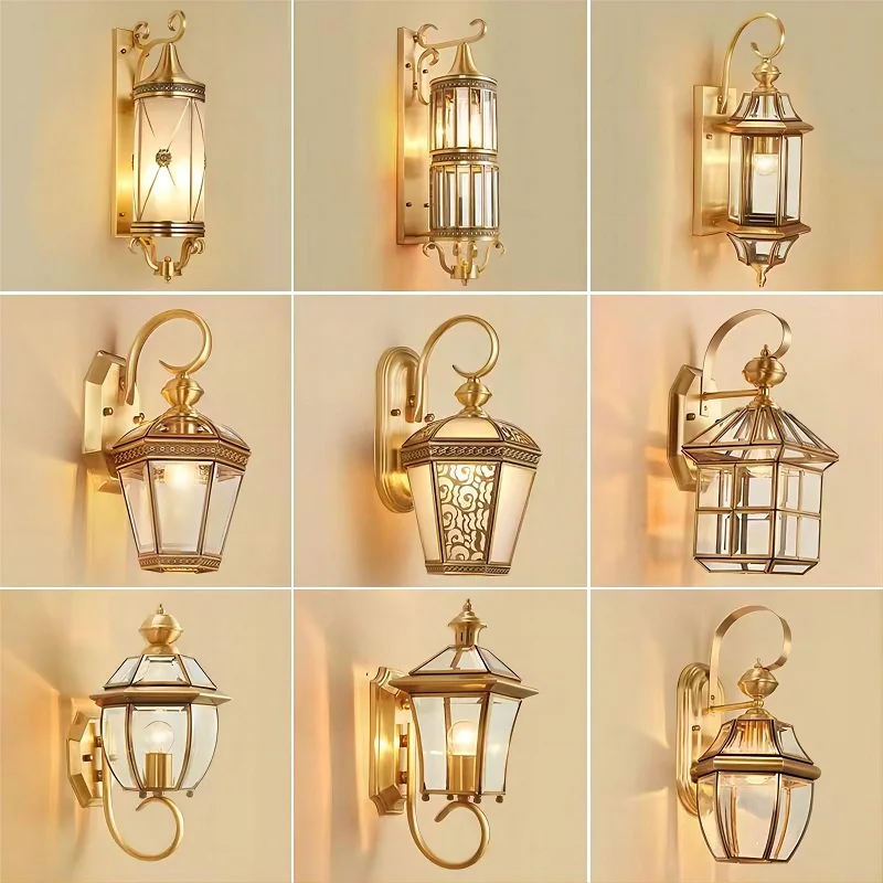 Copper Outdoor Wall Lighting | Wall Outdoor Lamp Courtyard | Porch ...