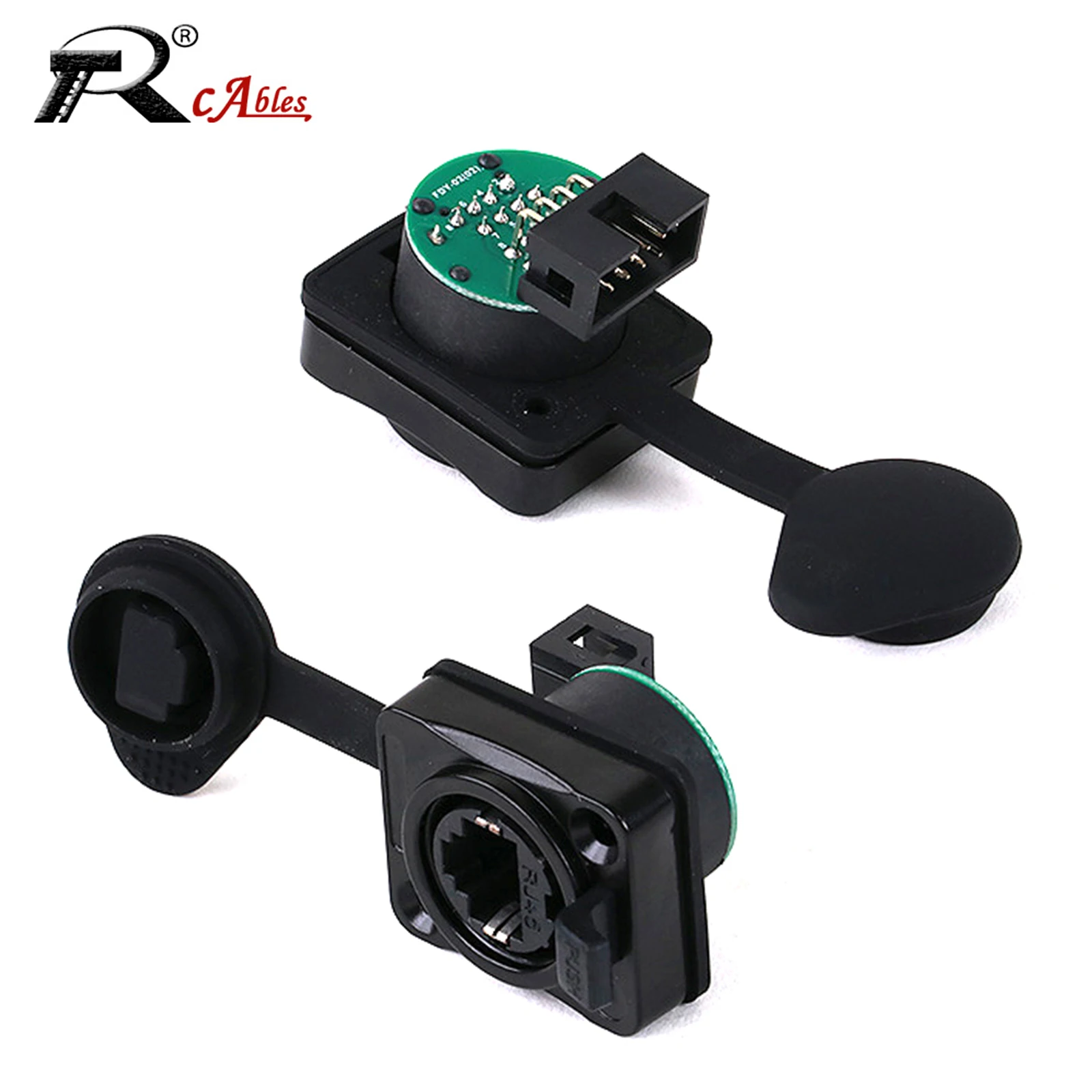 1PC-Waterproof-PCB-CAT5e-etherCON-RJ45-STP-8P8C-D-Type-Panel-Network ...