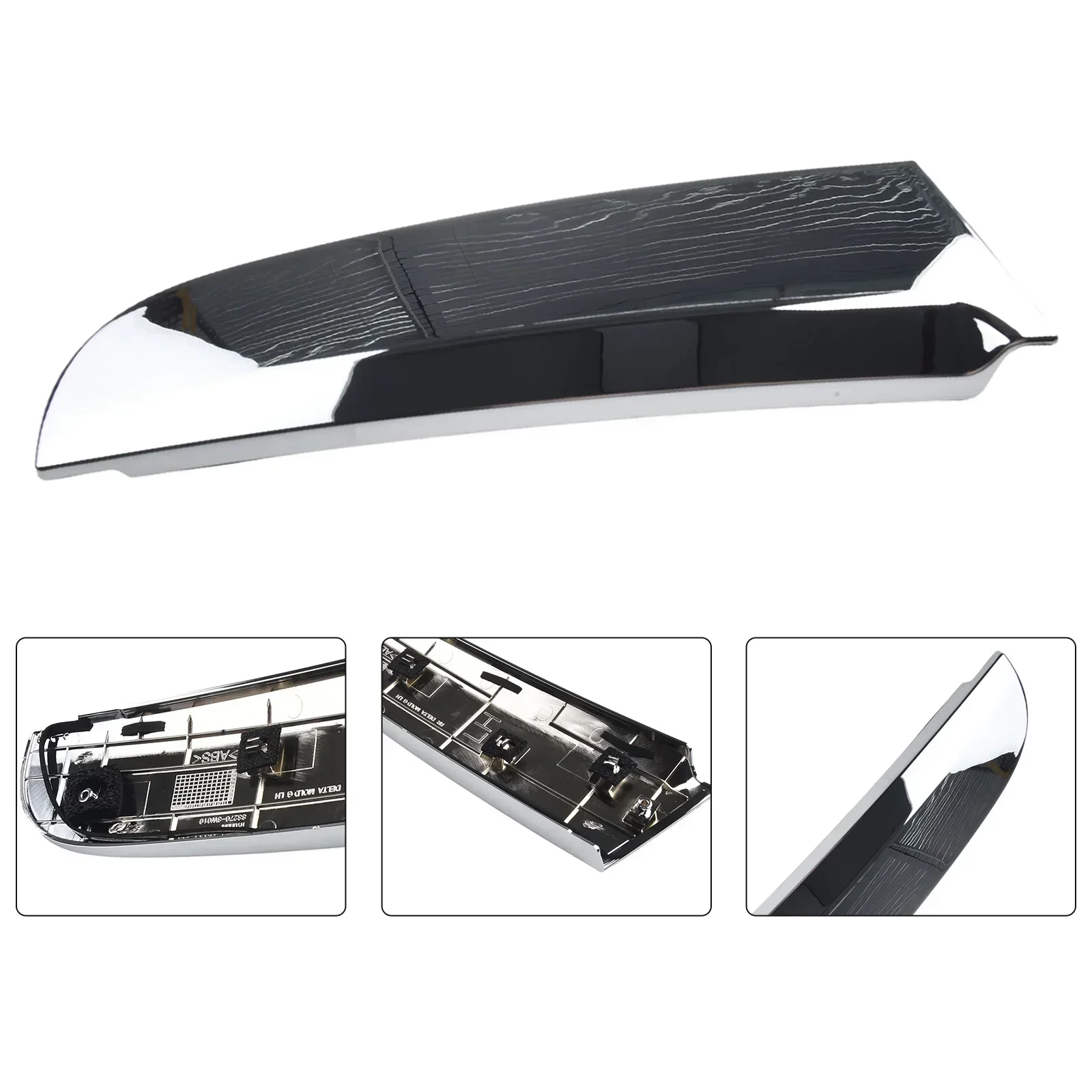 1x-Rear-Left-Right-Car-Rear-Triangular-Trim-Cover-Door-Belt-Chrome ...