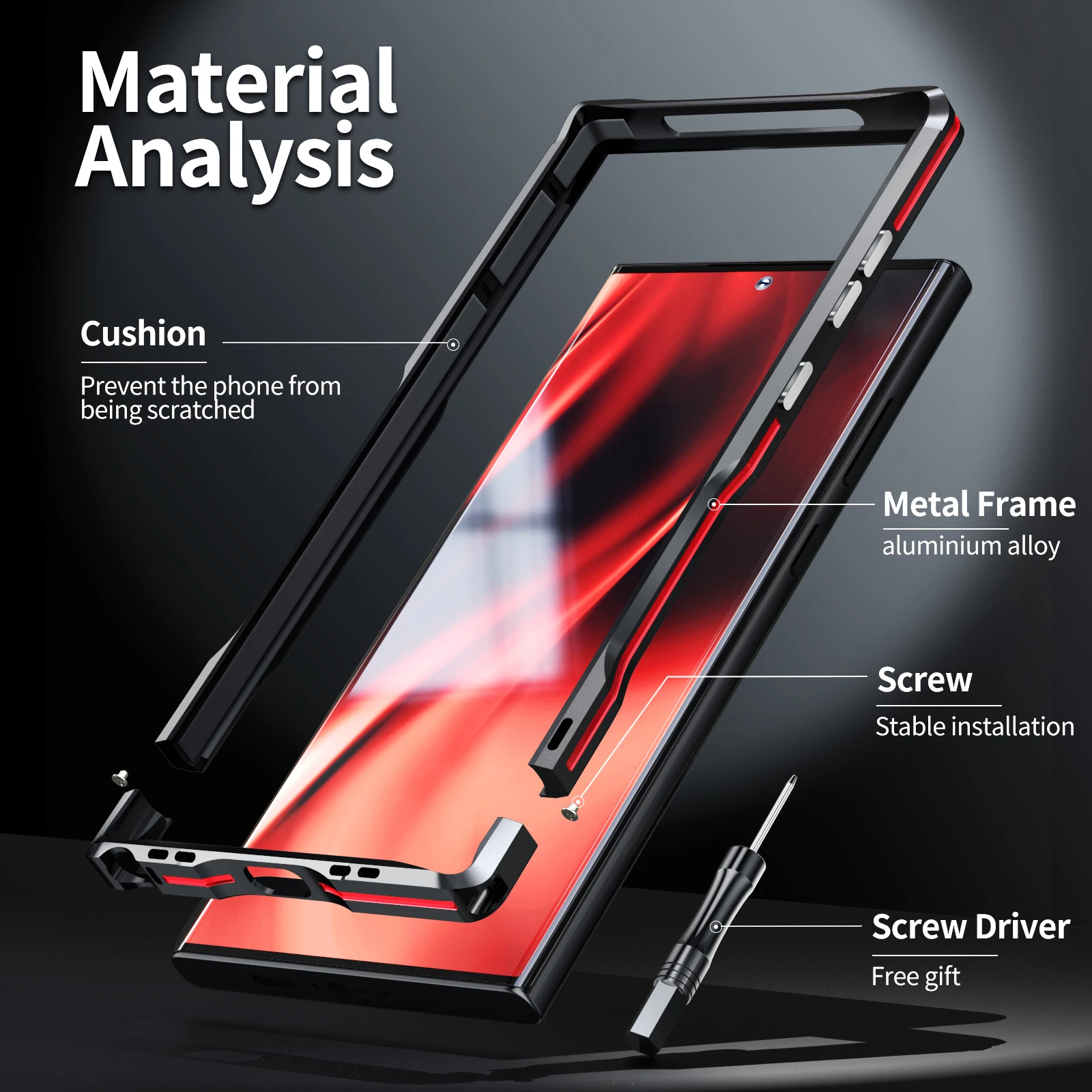 Luxury Metal Frame With Back Film Case For Samsung Galaxy S24 S25 S21 ...