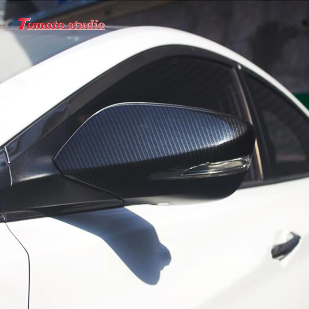 Abs-chrome-preto-vermelho-porta-lateral-do-carro-de-carbono-retrovisor ...