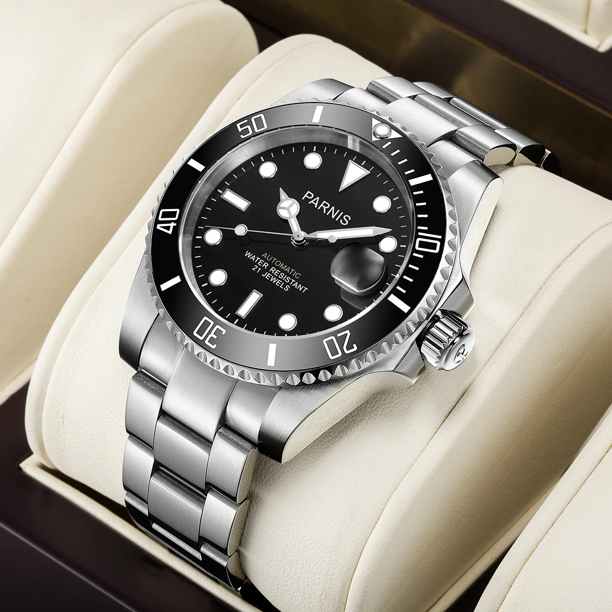 Fashion-Parnis-40mm-Silver-Case-Automatic-Mechanical-Men-s-Watch ...