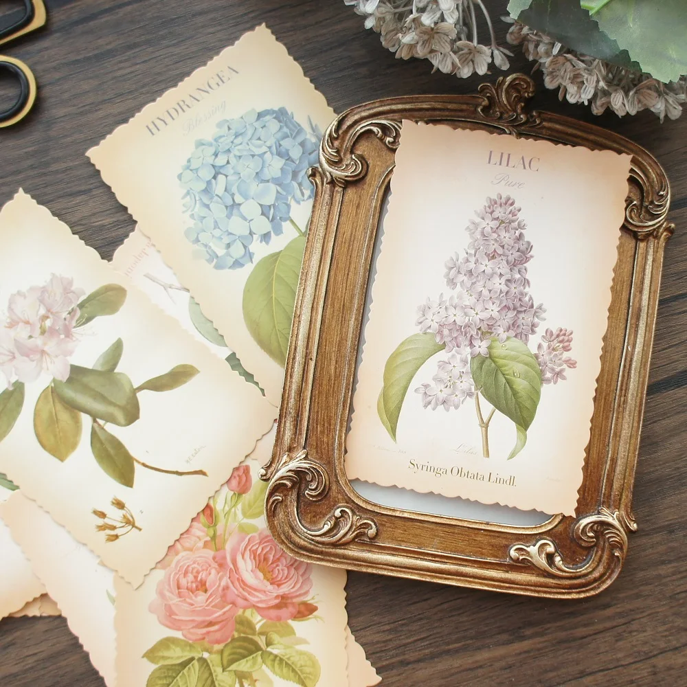 15pcs-Old-Yellow-Paper-Written-Flower-Name-Design-As-Post-Card-Gift ...