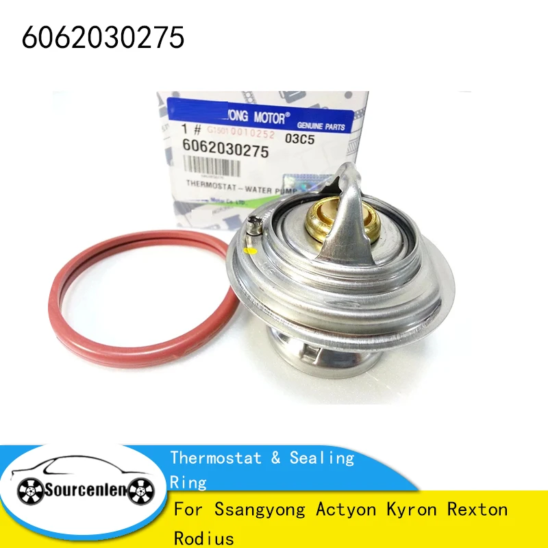 Brand New Genuine Thermostat & Sealing Ring 6062030275 For Ssangyong ...