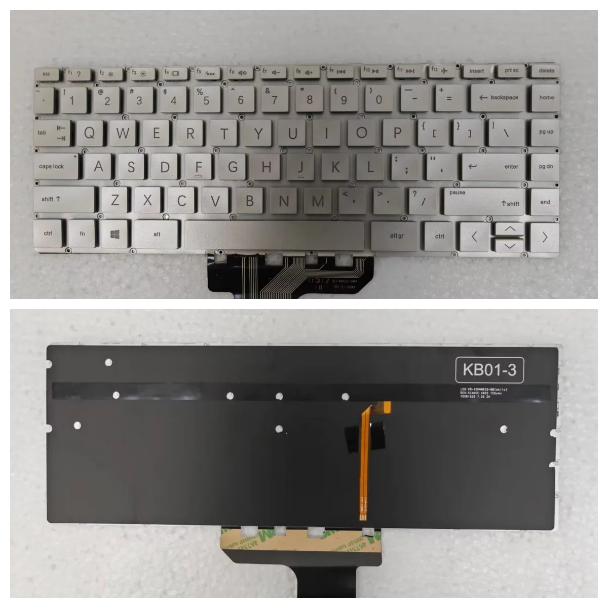 New Laptop Silver Backlit Keyboard for HP ENVY X360 13-AG 13-AD 13-AH ...