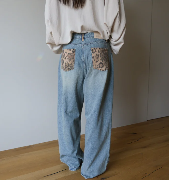 SML 2025 Summer women High Waist Wide Leg jeans streetwear trousers ...