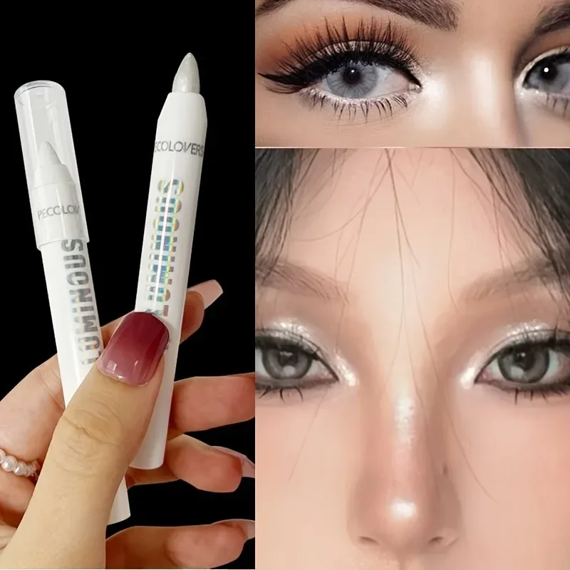 Glitter Highlighter Pen Waterproof Pearlescent Matte White Sliver ...