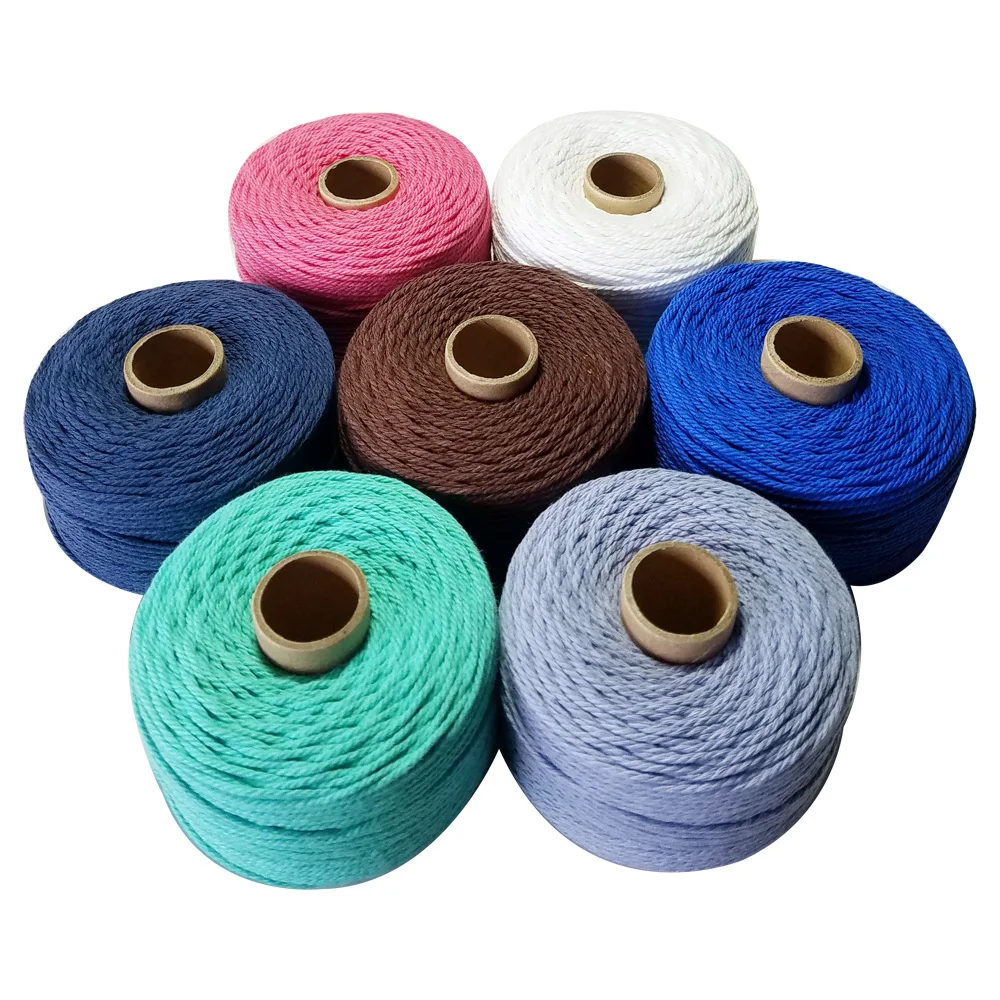 100% Cotton rope 80m/roll twine cords string for hand braid crochet DIY ...