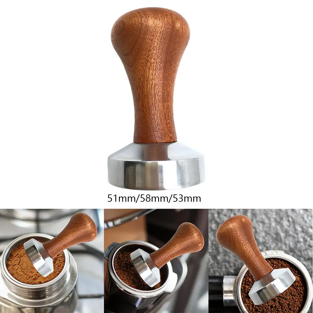 Coffee-Tamper-Powder-Hammer-Pressing-Wooden-Handle-Coffee-Distributor ...