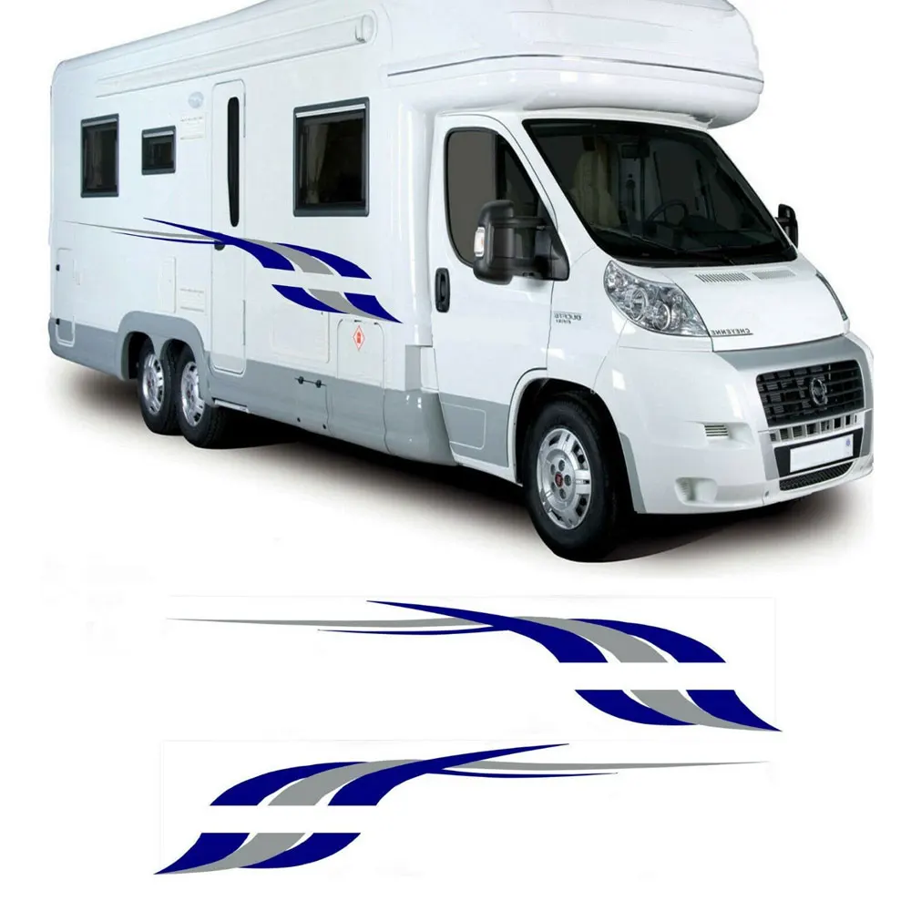 2pcs motorhome graphics stickers decals camper van caravan gk-046 ...