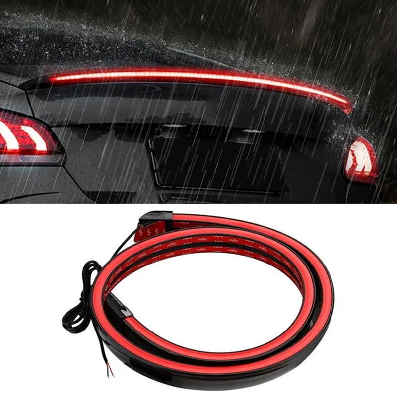 Universal-Black-Trunk-Spoilers-LED-Light-Strip-120M-Car-Exterior-Rear ...